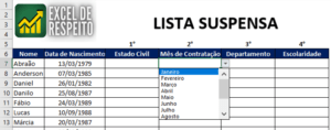 LISTA SUSPENSA: 4 Maneiras de Criar no Excel - Excel de Respeito